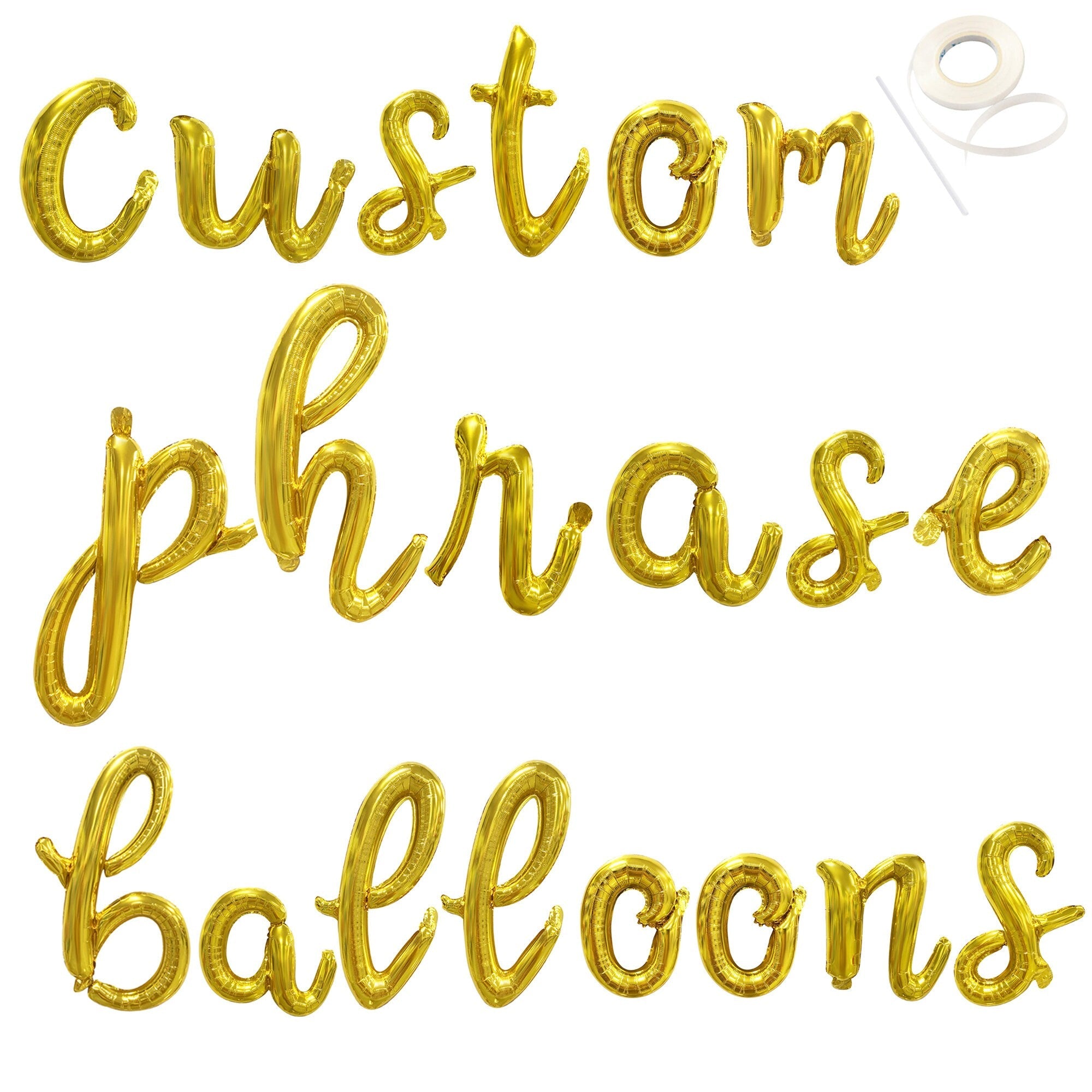 Cursive Writing Personalized Gold Phrase Choose Your Letter Number Alp
